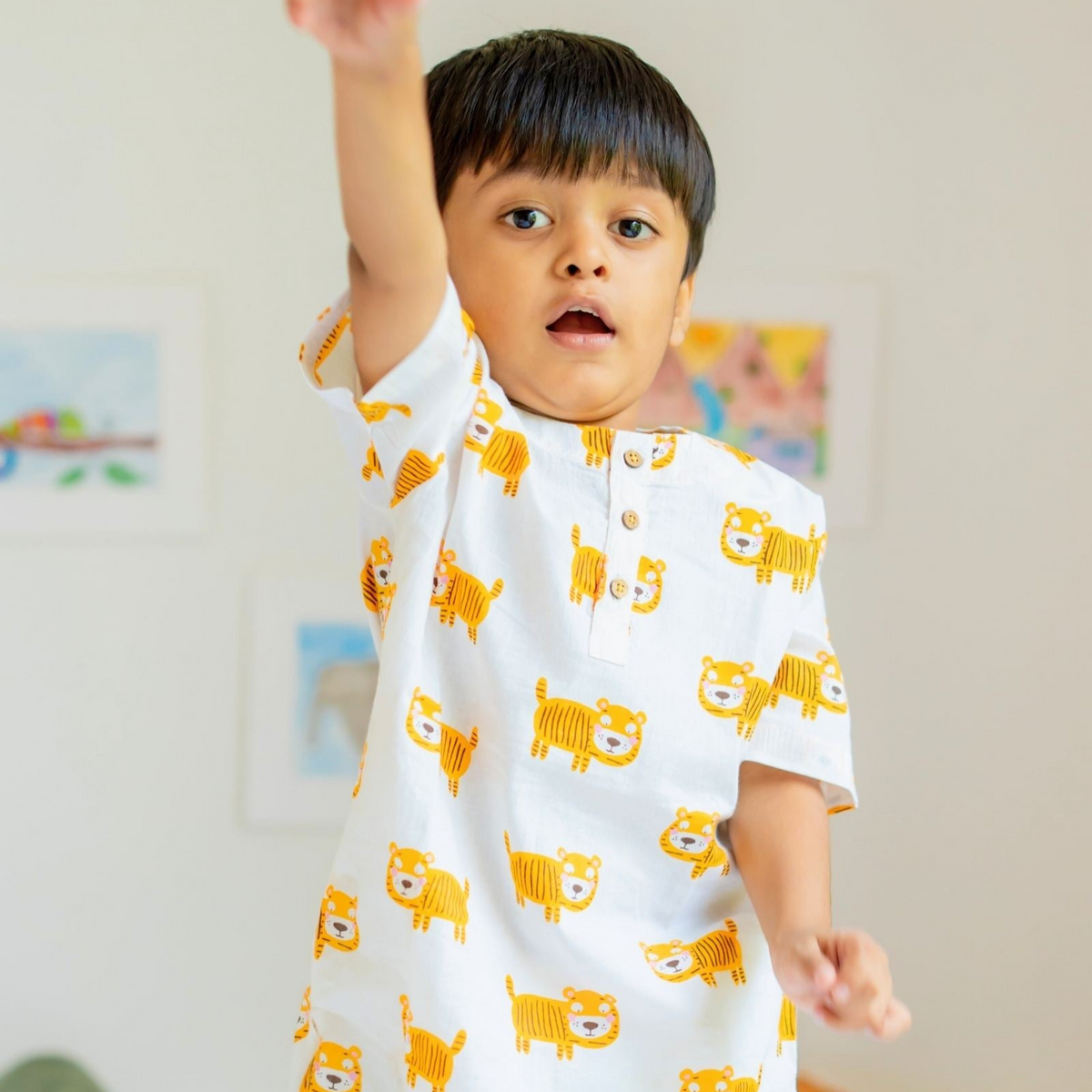 Tigger Kids Kurta Set | 100% Cotton | Klephant – Klephant